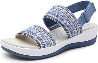 Dream Pairs Sandales de Sport pour Femme Confortables Sandale dété pour Femmes Légère Décontractées,Size 40.5,Bleu,DWUMFS2522