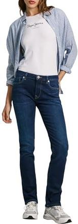 Pepe Jeans London Slim Jeans MW Pl204589, Bleu (Denim-cu1), 27 W/32 L Femme