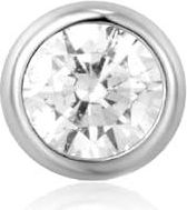 Ania Haie Sunshine Chaser Solitaire Boucles doreilles en argent sterling 925 serties de 1 zircone cubique Taille 5 mm Emballage cadeau inclus