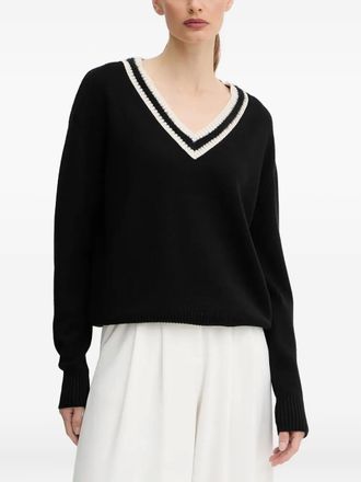 Silvian Heach Pullover mit V-Ausschnitt - Schwarz