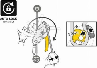 Petzl Selbstbremsendes Abseilger&auml;t ID S PETZL - Anti-Panik-Funktion - D020AA00