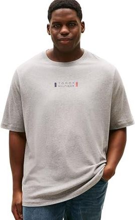 Tommy Hilfiger BT-Brand Love Small Center Tee-B Mw0Mw43007 T-Shirt S/S, Grey (Medium Grey Heather), 5XL Grande Taille Homme