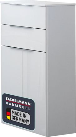Fackelmann Doppel-Midischrank Kara/Badschrank mit Soft-Close-System/Maße (B x H x T): ca. 61 x 107 x 32 cm/mit Schubladen und Türen/Korpus: Weiß matt/Front: lack