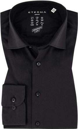 Eterna Herren Hemd schwarz Mikrofaser