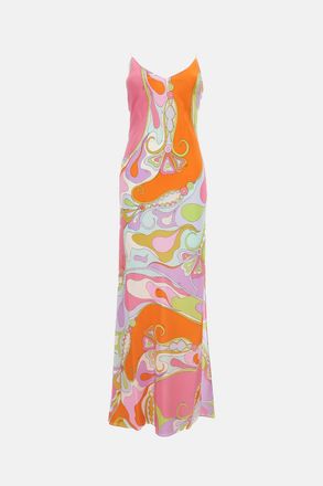 Emilio Pucci Langes Kleid Aus Bedruckter Seide