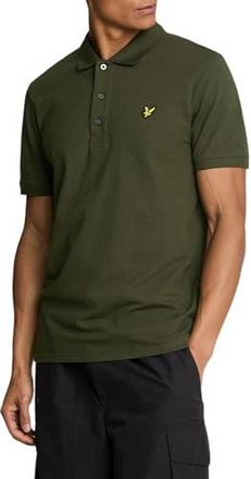 Lyle & Scott Hommes Polo Uni &Agrave; Rappel Vert Olive XXL