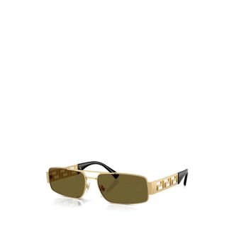 Versace Homme, Accessoires, Jaune, Taille: 60 MM Rectangle Lunettes de soleil