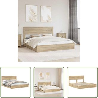 vidaXL Stauraumbett - Aufbewahrungsbett Sonoma-Eiche 180 x 200 cm Holzwerkstoff