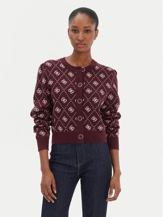 Guess Strickjacke W4BR0D Z3JD2 Dunkelrot Regular Fit