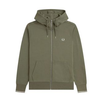 Fred Perry Kapuzenpullover mit durchgehendem Rei&szlig;verschluss - - Sweatshirts & Hoodies - Herren - Gr&uuml;n - S
