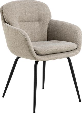 MID.YOU Mid.you Armlehnstuhl, Beige, Textil, rund, 58x84x59 cm, FSC MIX, Esszimmer, St&uuml;hle, Esszimmerst&uuml;hle, Armlehnenst&uuml;hle