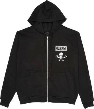 Chrome Hearts hoodie Foti Tic Tac Toe &agrave; fermeture zipp&eacute;e - Noir