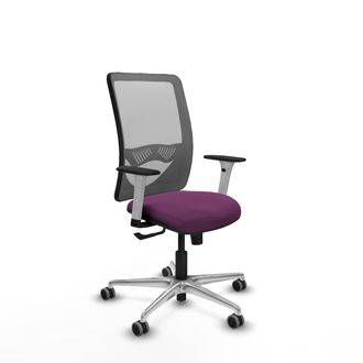 Piqueras y Crespo Home Office Zulema Sessel mit wei&szlig;en und schwarzen Armlehnen, h&ouml;henverstellbare Lendenwirbelst&uuml;tze, ausgestattet mit Sincro 3 Positionen und Schneides