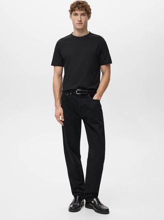 Mango T-shirt slim-fit 100 % coton noir - Homme - XXL - MANGO MAN