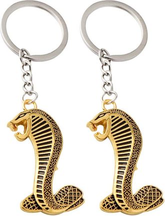 Pretyzoom 2Pcs Edelstahl Schl&uuml;sselanh&auml;nger Einzigartige Schlange Schl&uuml;ssel Ringe Geschenk