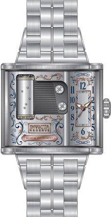 Invicta Artist 49474 Herrenuhr - Quarzwerk - Edelstahl mit silbernem Zifferblatt - 52 mm