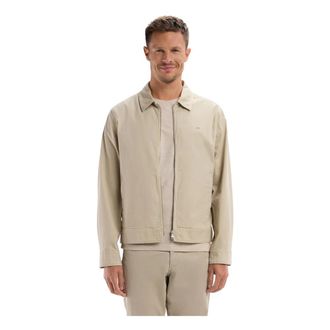 Eden Park Beiger Blouson aus Stretch-Baumwollgabardine mit Rei&szlig;verschluss - - Jackets - Herren - Grau - 2XL
