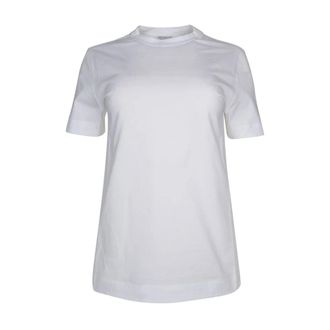 Brunello Cucinelli Monili Kurzarm-Baumwoll-T-Shirt - - Tops - Damen - Wei&szlig; - M