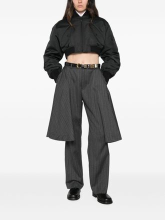 Balenciaga Cropped Nylon Jacket - Black