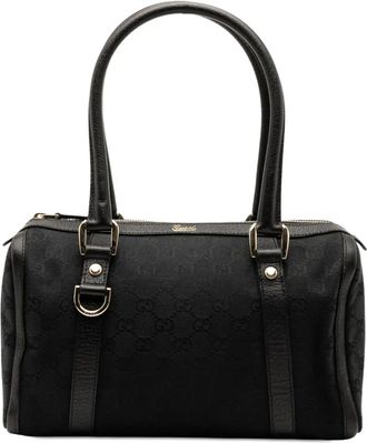 Gucci sac boston Abbey D-Ring en toile GG (2000-2015) - Noir