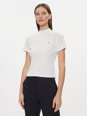 Tommy Hilfiger T-Shirt New Cody WW0WW40586 Wei&szlig; Slim Fit