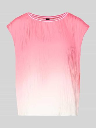Marc Cain Bluse mit Strukturmuster und Rundhalsausschnitt