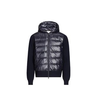 Moncler Cardigan matelass&eacute; et zipp&eacute; &agrave; capuche