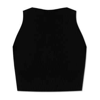 &Aacute;eron Top mit dekorativem Ausschnitt - - Blouses & Shirts - Damen - Schwarzk - L