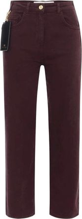Elisabetta Franchi Femme, Jeans, Violet, Taille: W29 Jeans en drill de coton