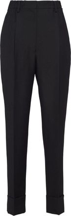 Prada Klassische Hose mit Bügelfalten - Schwarz