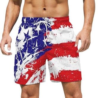 Generic Short de bain d&eacute;t&eacute; pour homme - Pantalon de plage d&eacute;contract&eacute; et tendance - Confortable - Vacances am&eacute;ricaines - Pantalon l&eacute;ger, gris, 3XL