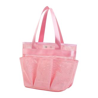 Generic Duschtasche Tragbare Mesh Duschtasche, Portable Shower Bag,Mesh Strandtasche, Kulturbeutel Transparent Tote Bag Organizer Dusche Korb f&uuml;r Strand, Bad,