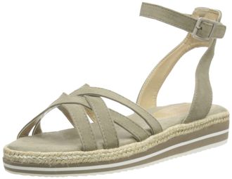 Tom Tailor Tom Tailor Damen 3295805 Sandale, Khaki, 38 EU