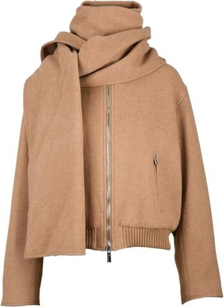 Blumarine Femme, Vestes, Beige, Taille: 36 FR Giubbotto in panno