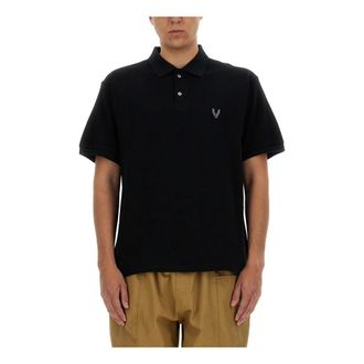 South2 West8 Homme, Tops, Noir, Taille: L S/S Polo - Cotton Pique
