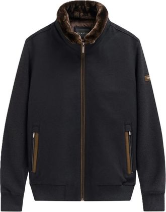 Bugatti Homme, Vestes, Noir, Taille: M Veste en mati&egrave;res mixtes avec col amovible