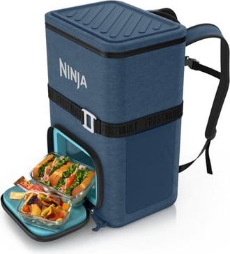 Ninja FrostVault Go Outdoor Flexibler 23-Liter-K&uuml;hlrucksack mit kalter Trockenzone f&uuml;r 36 Dosen, Marineblau FF136EUUKNV