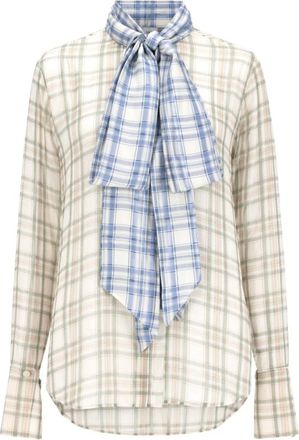 Acne Studios Chemise en soie avec foulard - Femme - Blouses et Chemises - Multicolore - Taille: 40 FR