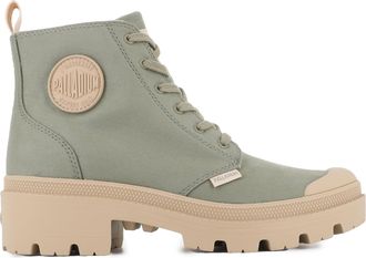 Palladium Damen Pallabase Twill Stiefelette, grün, 41.5 EU