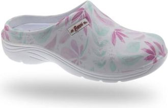 Beppi Sabots confortables de la marque Travail et Loisirs Confort en toute occasion, hôpital, maison, cuisine et jardin, Branco décoré, 39 EU