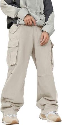 Generic Pantalon de parachute pour homme - Pantalon de surv&ecirc;tement baggy &agrave; taille &eacute;lastique, pantalon cargo &eacute;l&eacute;gant et polyvalent de couleur unie, pantalon de