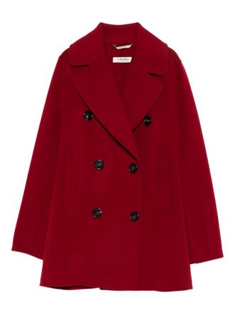 Max Mara manteau en laine à boutonnière croisée - Rouge