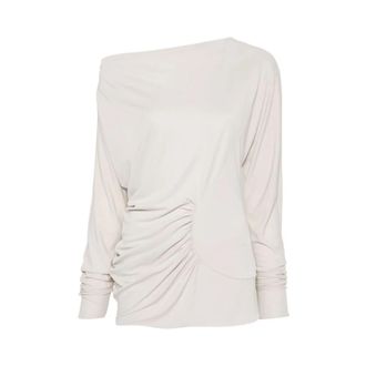 Khaite The Ciro Ruched Top - - Tops - Damen - Wei&szlig; - XS