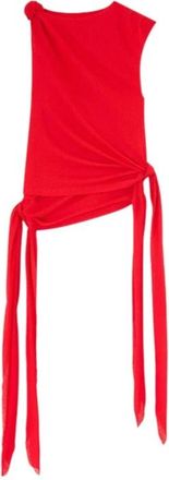 Ganni Femme, Tops, Rouge, Taille: 38 FR Marl Mesh Top
