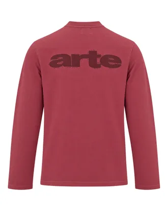 Arte Long-Sleeve Sunfade Jersey T-Shirt - Burgundy