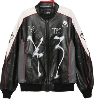Yohji Yamamoto Chito Graffiti-print Leather Jacket