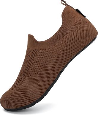 Saguaro Hausschuhe Damen Herren Rutschfes Atmungsaktiv Pantoffeln Unisex Badeschuhe Schnell Trocknend Wasserschuhe, Kaffeefarbig 42/43