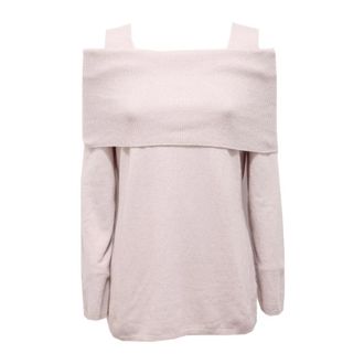 KANGRA Wollpullover mit umgeschlagenem Kragen - - Knitwear - Damen - Beige - L