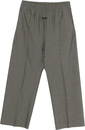 Fear of God Homme, Pantalons, Gris, Taille: L Cotton Wool Oxford Wide Leg Drawstring Pants