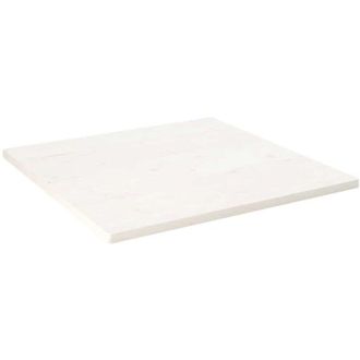 vidaXL Dessus de table blanc 70x70x2,5 cm bois de pin massif vidaXL